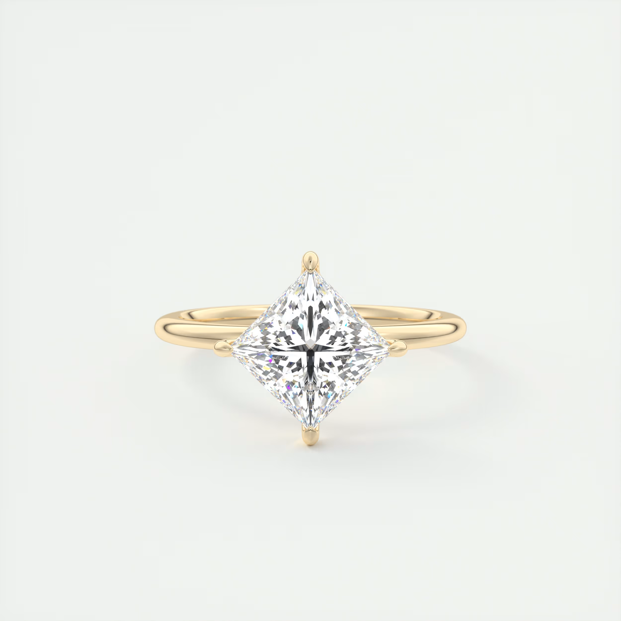 2 Carat Flush Stacking Kite Set Princess Solitaire – GoldiQ